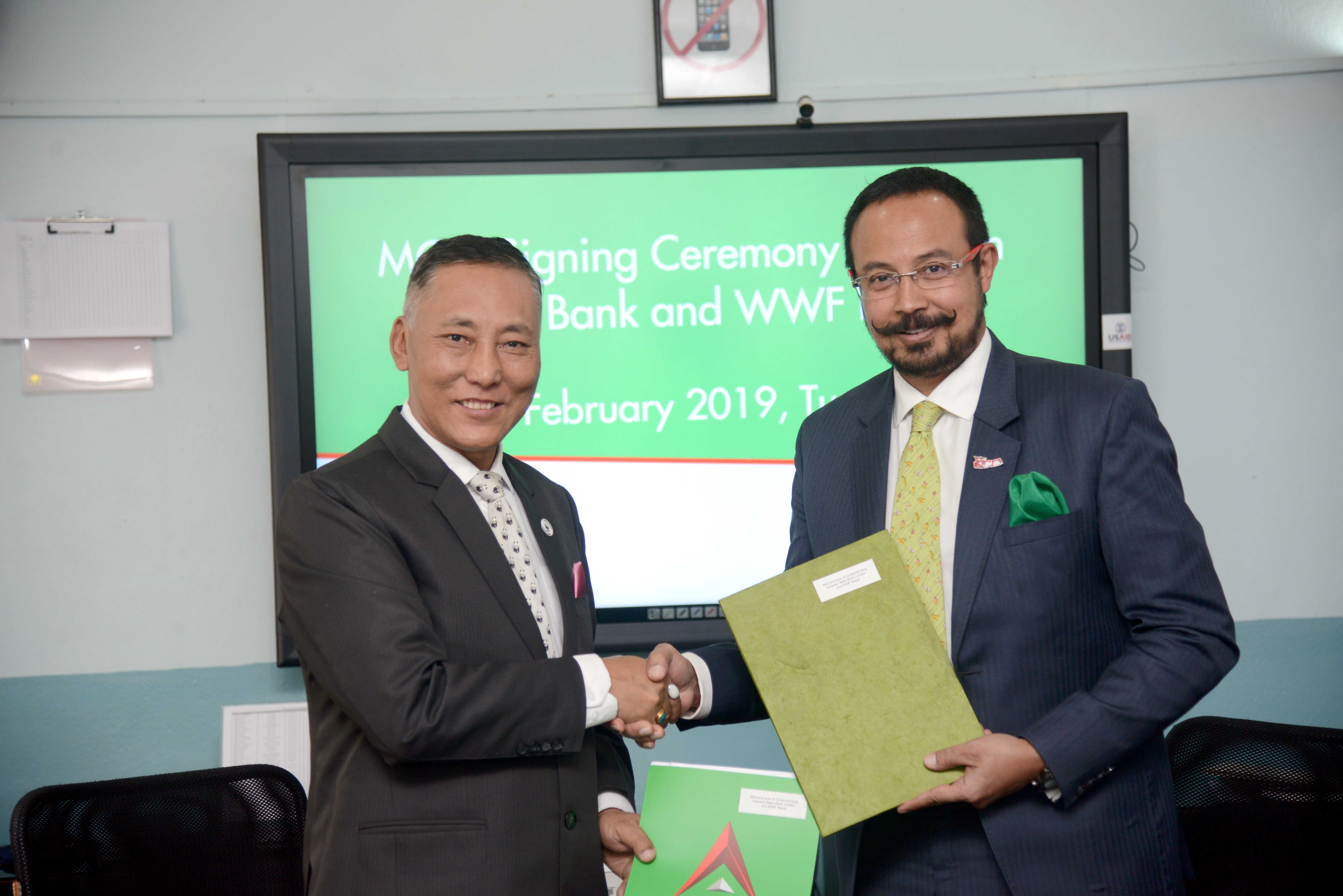 WWF Nepal and Nabil Bank Ltd. enter into a landmark partnership to ...