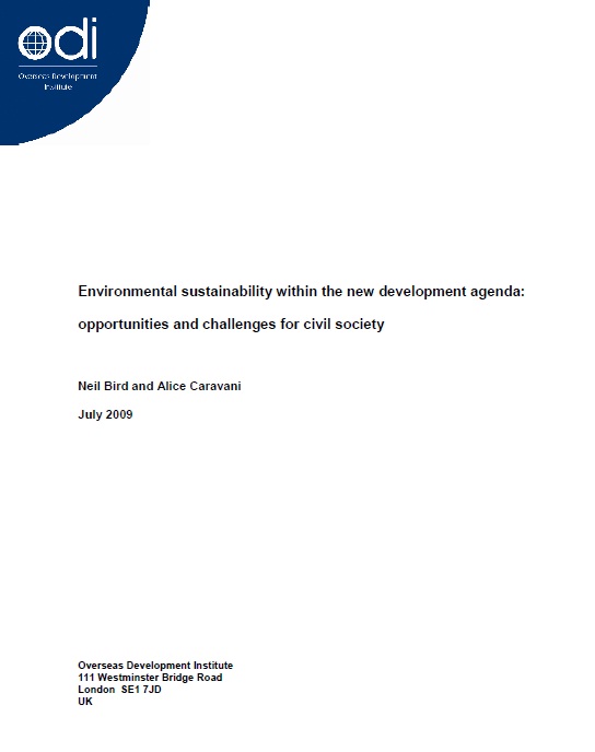 Environmental sustainability within the new development agenda | WWF